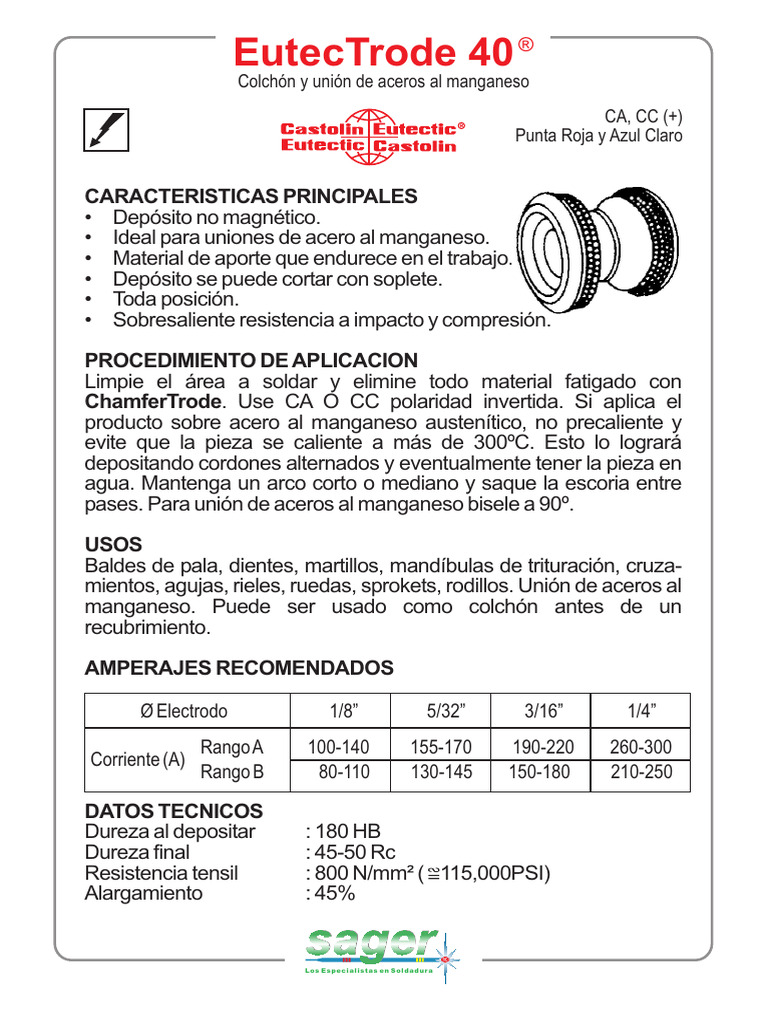 EutecTrode 40 - 0 | PDF