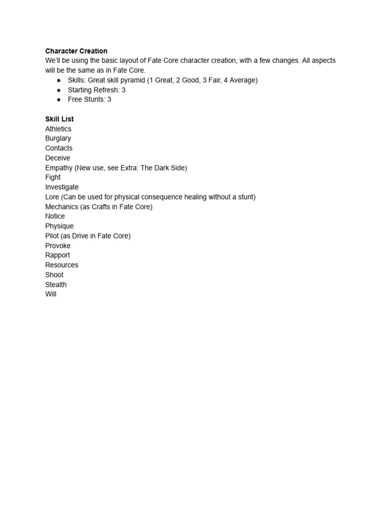 Fate Core Star Wars Character Guide | PDF | Teaching Methods ...