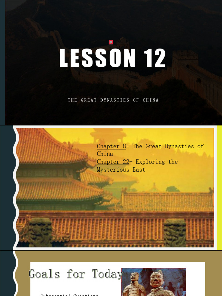 RW Edit V3 G4B SOW 12 The Great Dynasties of China | PDF | East Asia ...