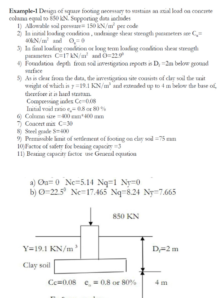 Shallow Foundation - Solved Problems | PDF | Mechanical Engineering | Civil Engineering