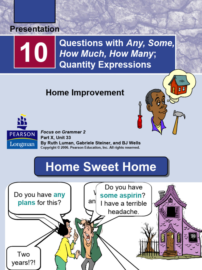 Questions With Any, Some, How Much, How Many - Quantity Expressions ...