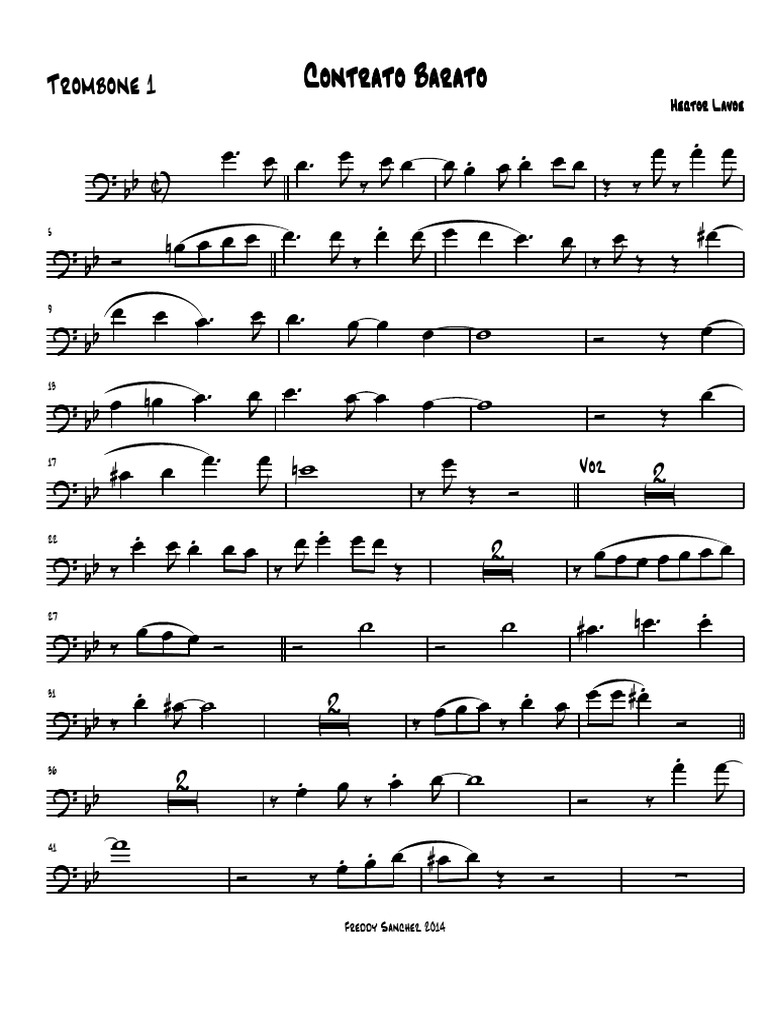 CONTRATO BARATO Trombon 1 | PDF