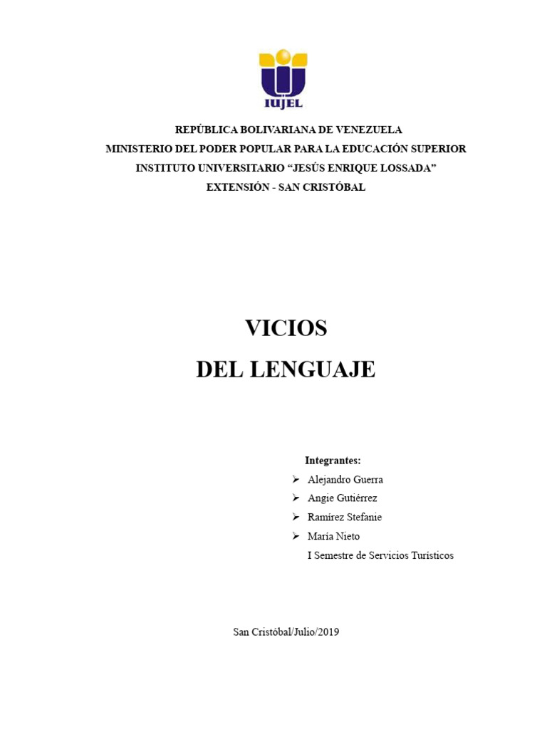 Vicios Del Lenguaje 2 | PDF | Comunicación | Oración (Lingüística) Vicios Del Lenguaje 2 | PDF | Comunicación | Oración (Lingüística)