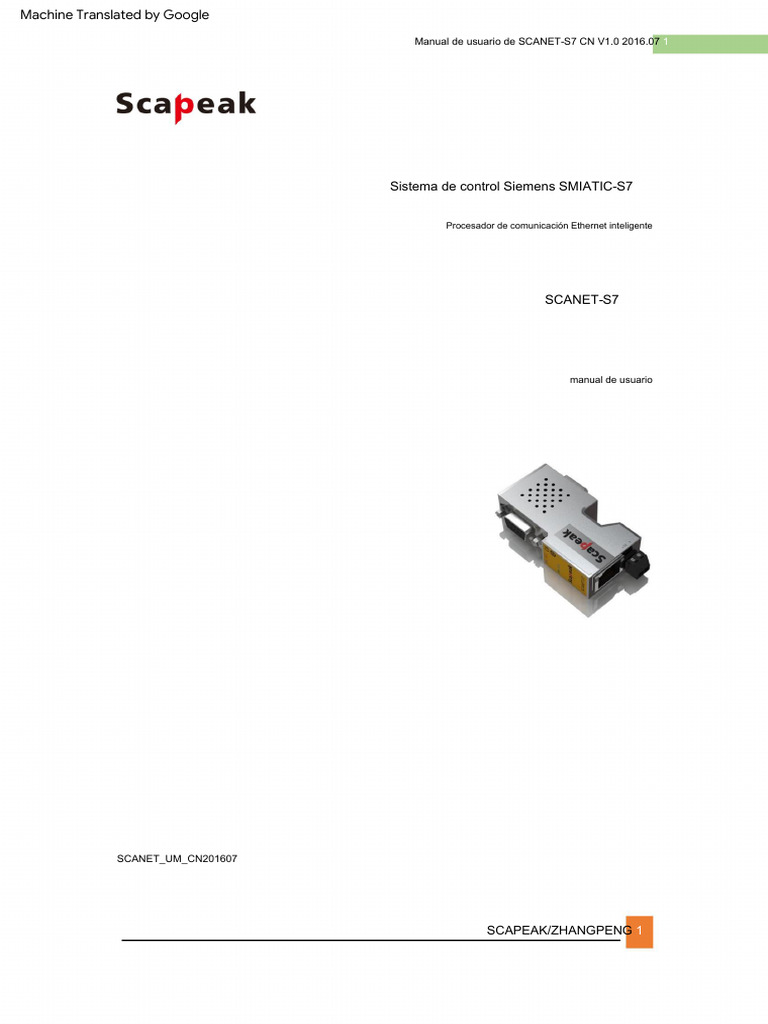 SCANET用户手册CN2016.07 - 1 TRADUCIDO | PDF | Controlador lógico ...