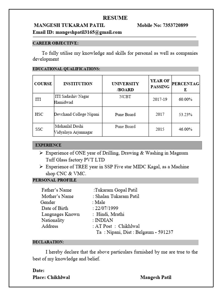 Mangesh Patil | PDF | Career & Growth