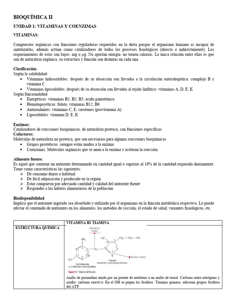 Bioquímica Ii | PDF | Vitamina | Bioquímica