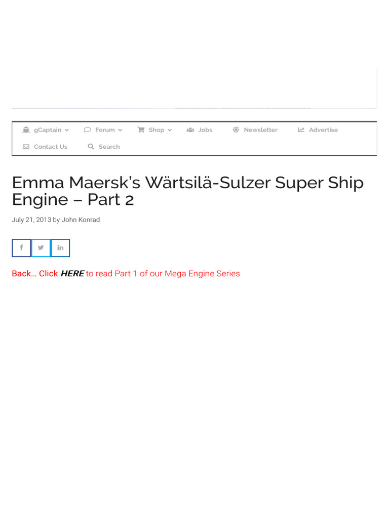 Emma Maersk's Wärtsilä-Sulzer Super Ship Engine - Part 2 - Gcaptain ...