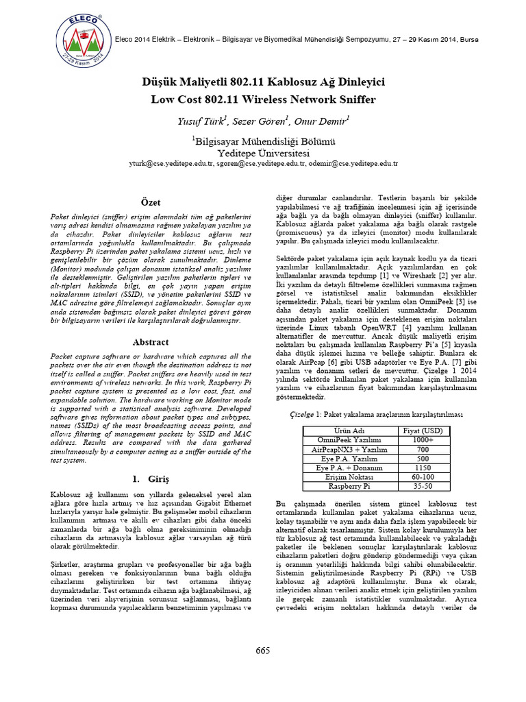 Low Cost Wireless Network Sniffer | PDF