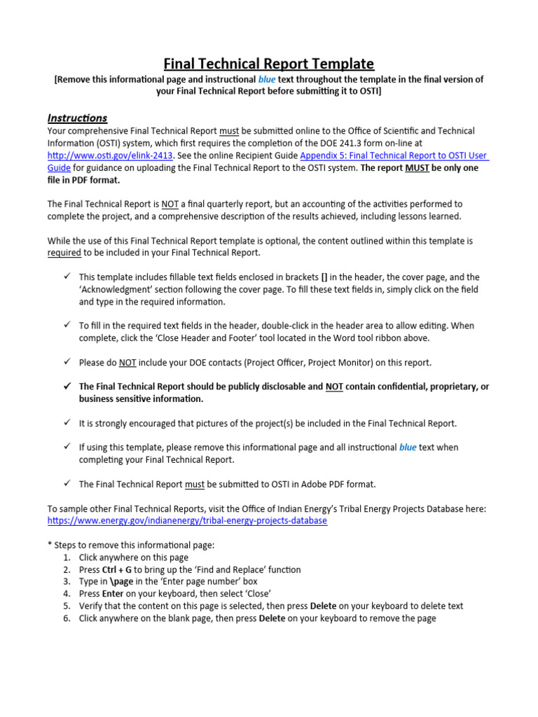 Office Indian Energy Comprehensive Final Report Template | PDF | Goal | Computing