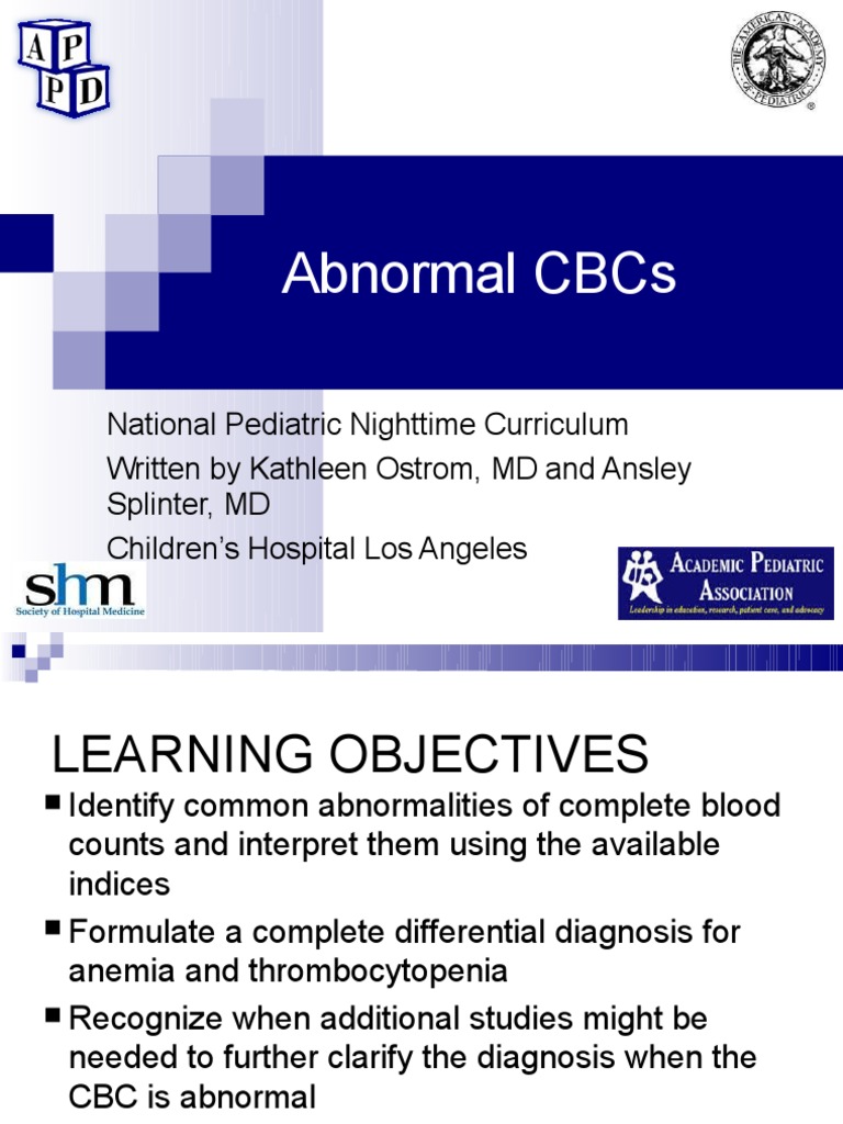 Abnormal CBC - Presentation | Anemia | Tissue (Biology)