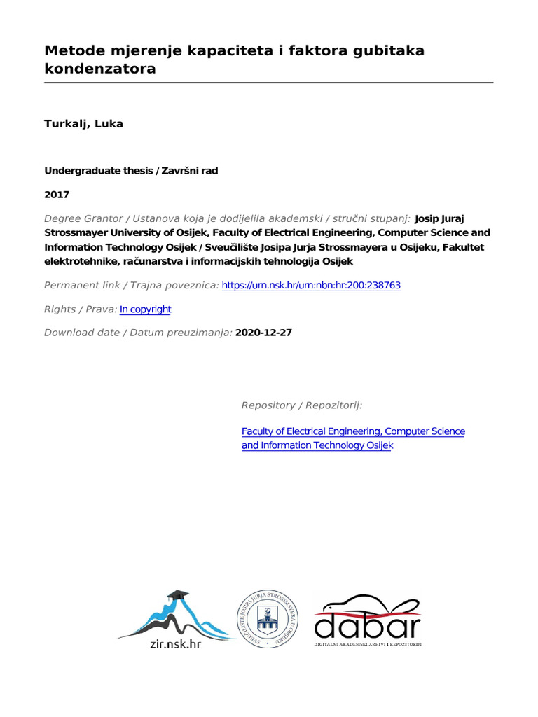 Mjerenje Kapaciteta | PDF