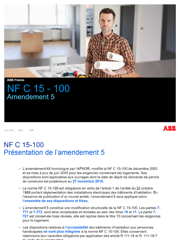 NF C 15-100 Amendement 5 - Toaz - Info | PDF