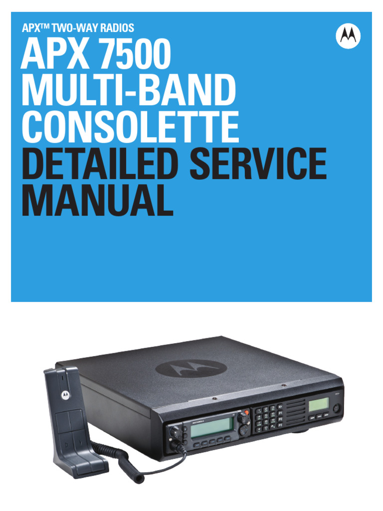 APX 7500 Consolette Detailed Service Manual | PDF | Electromagnetic ...