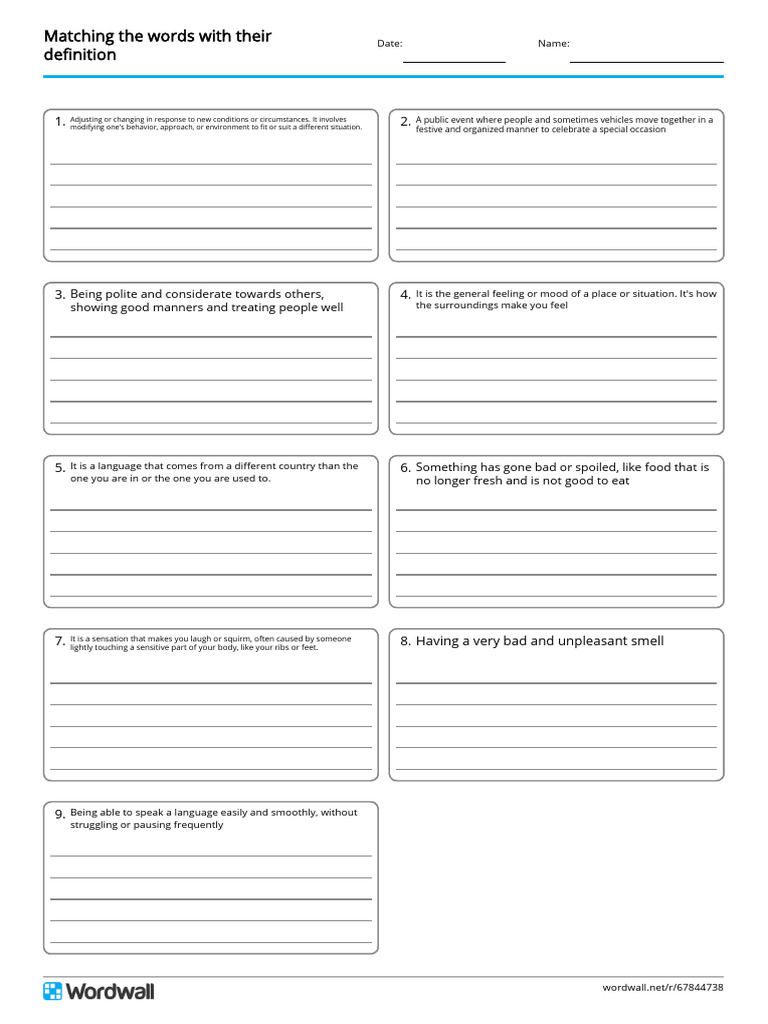 Come Up With The Definition Unit 2 Burlington Options 4 | PDF
