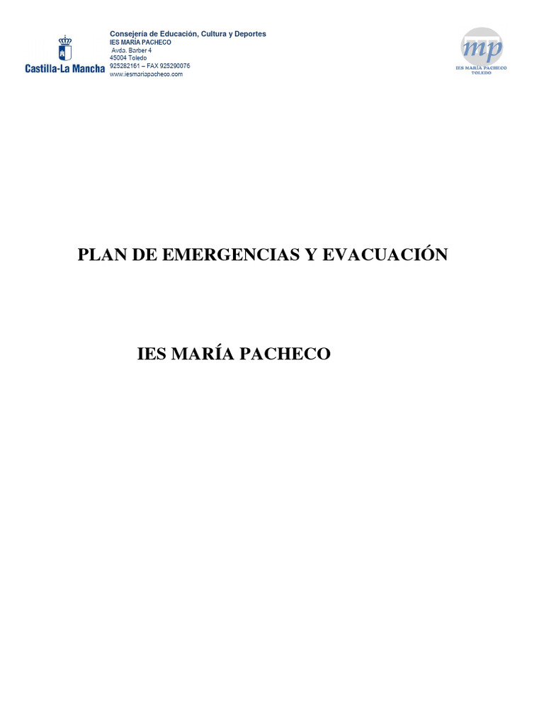 Ejemplo Plan Emergencias | PDF | Simulación | Incendios