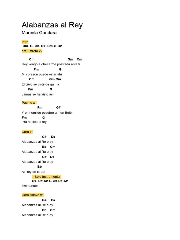 Alabanzas Al Rey | PDF