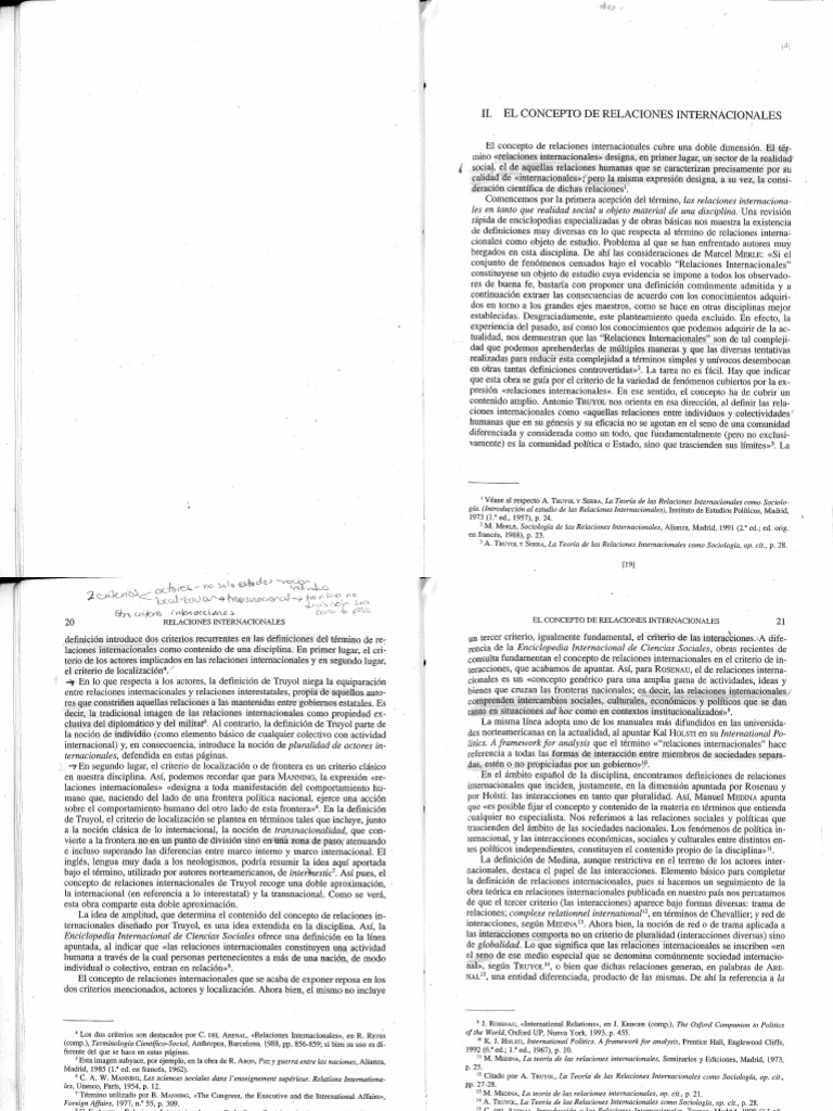 Concepto de Las RRII | PDF