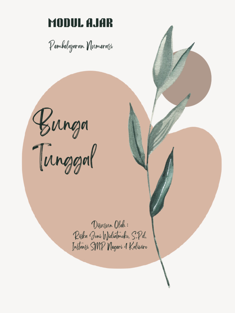 Modul Ajar Bunga Tunggal | PDF