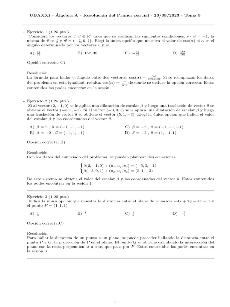 2023 2C 1P T9 Resuelto | PDF | Conceptos matemáticos | Objetos matemáticos