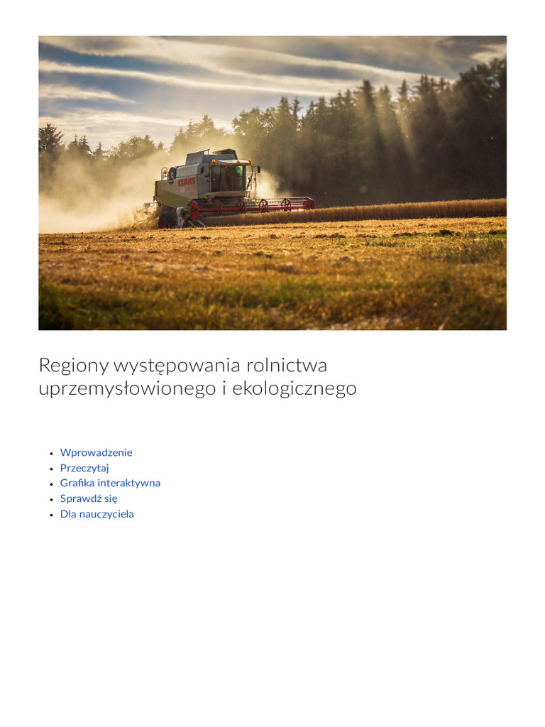 Regiony Wystepowania Rolnictwa U | PDF