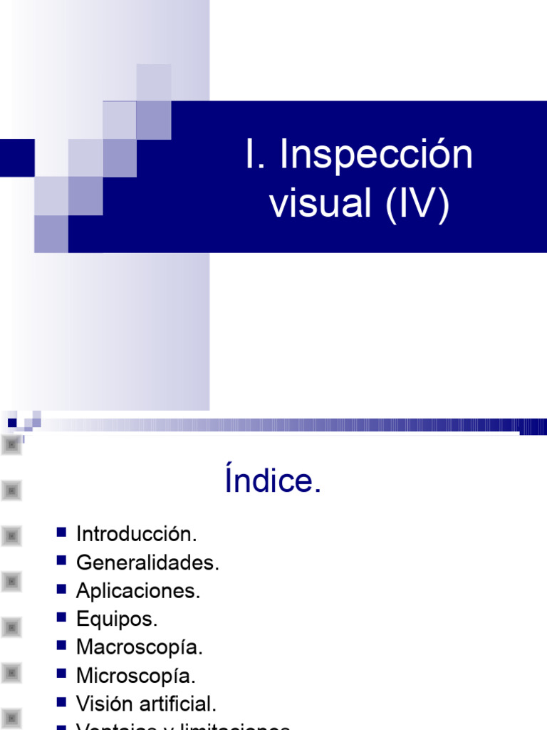 I. Inspección Visual (IV) | PDF | Ciencias fisicas