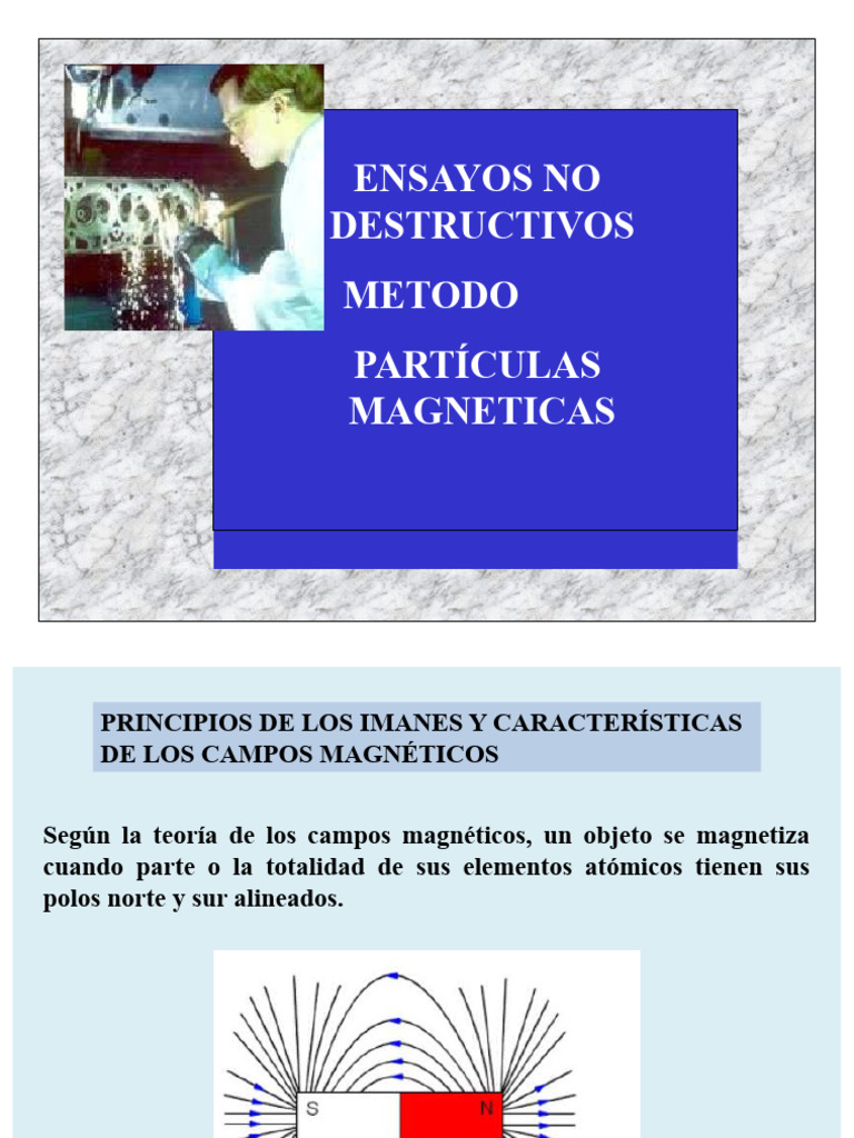 Ensayos No Destructivos: Partículas Magnéticas | PDF | Imán | Magnetismo