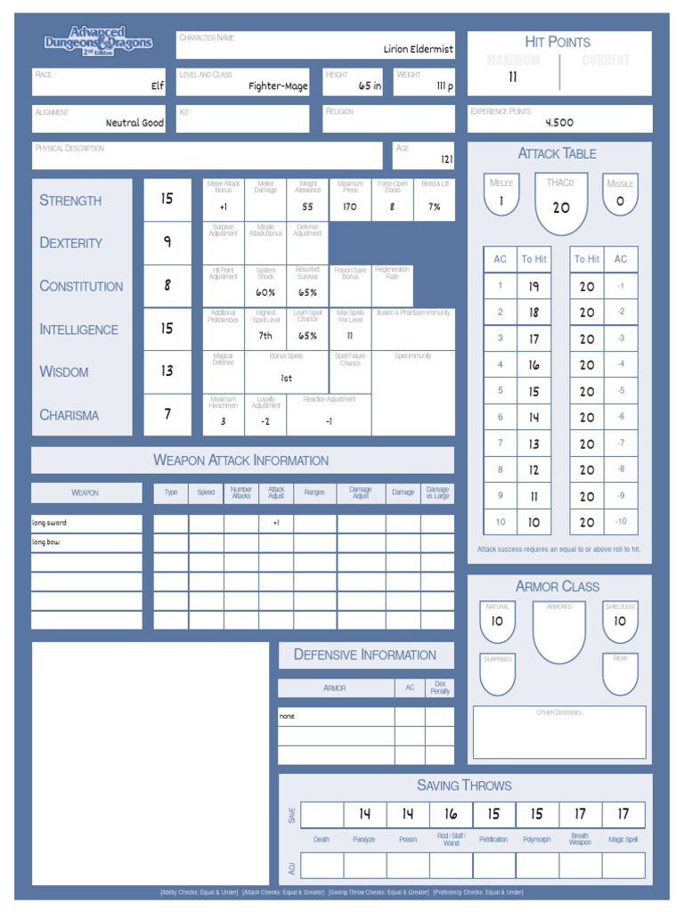 Lirion Eldermist AD&D 2e | PDF