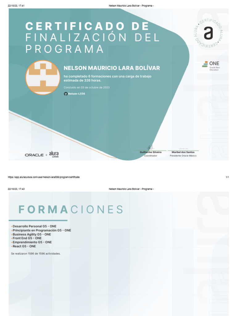 Oracle - OnE - Next Education - Nelson Lara | PDF