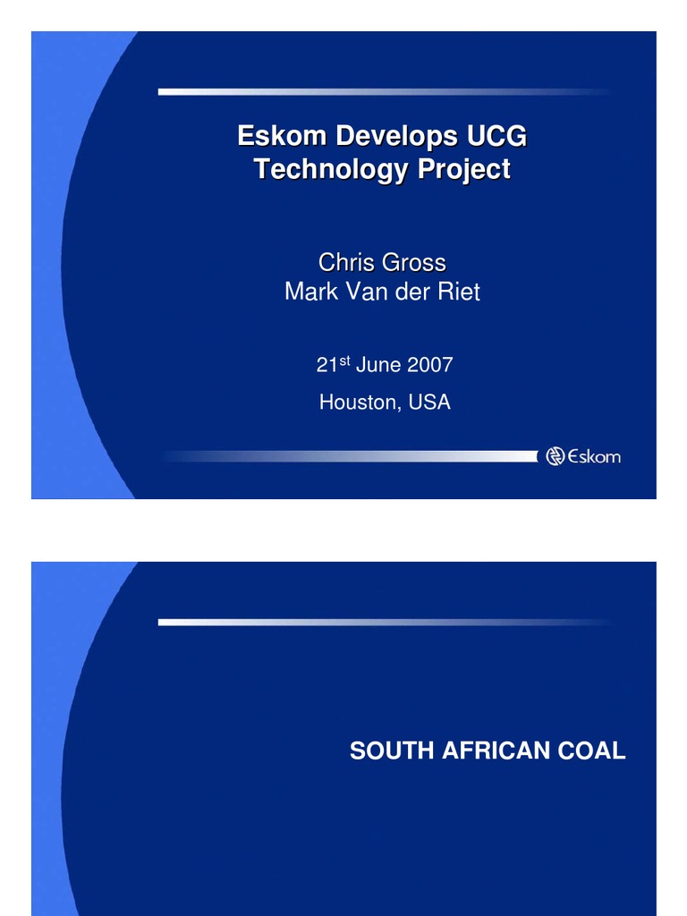 Eskom Develops UCG Technology Project | PDF | Coal | Sustainable Technologies
