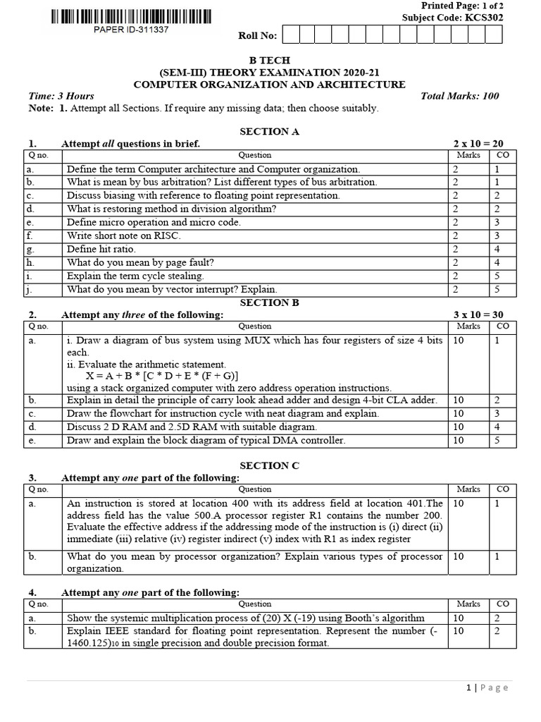 Coa 2021 | PDF | Electrical Engineering | Computer Hardware