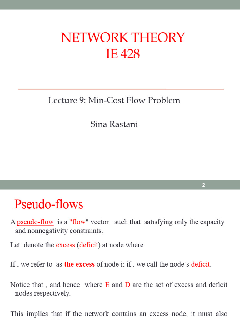 Network Theory 9 Pdf Mathematical Relations Computational