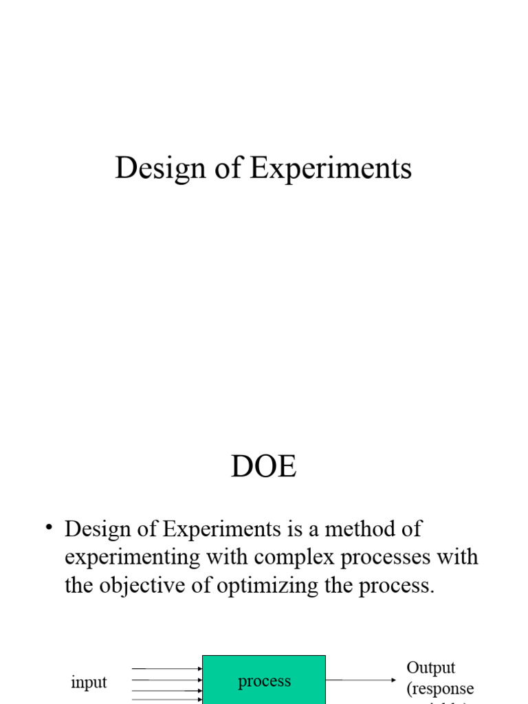 L12.DOE For Class | PDF | Experiment | Analysis Of Variance