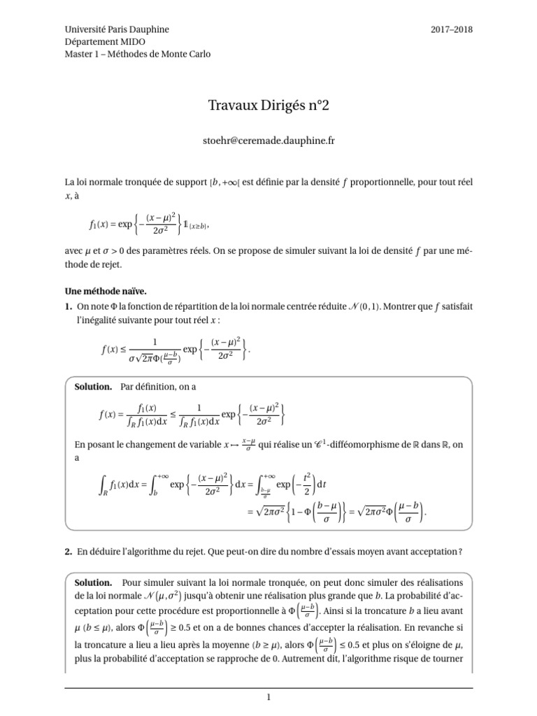 TD2 Solution | PDF | Fonction monotone | Relations mathématiques