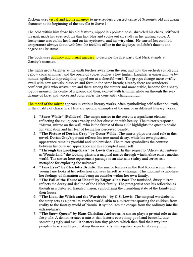 Imagery | PDF | Odor | Macbeth