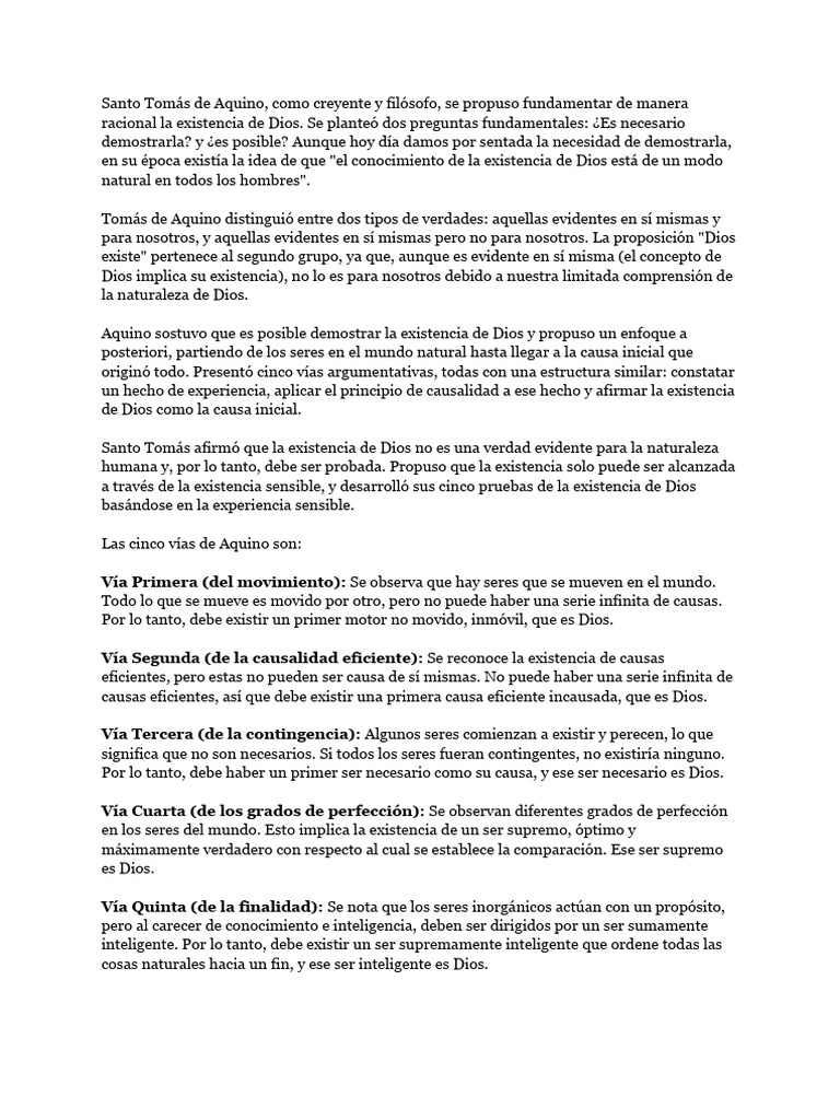 Santo Tomas de Aquino | PDF | Existencia | Tomás de Aquino