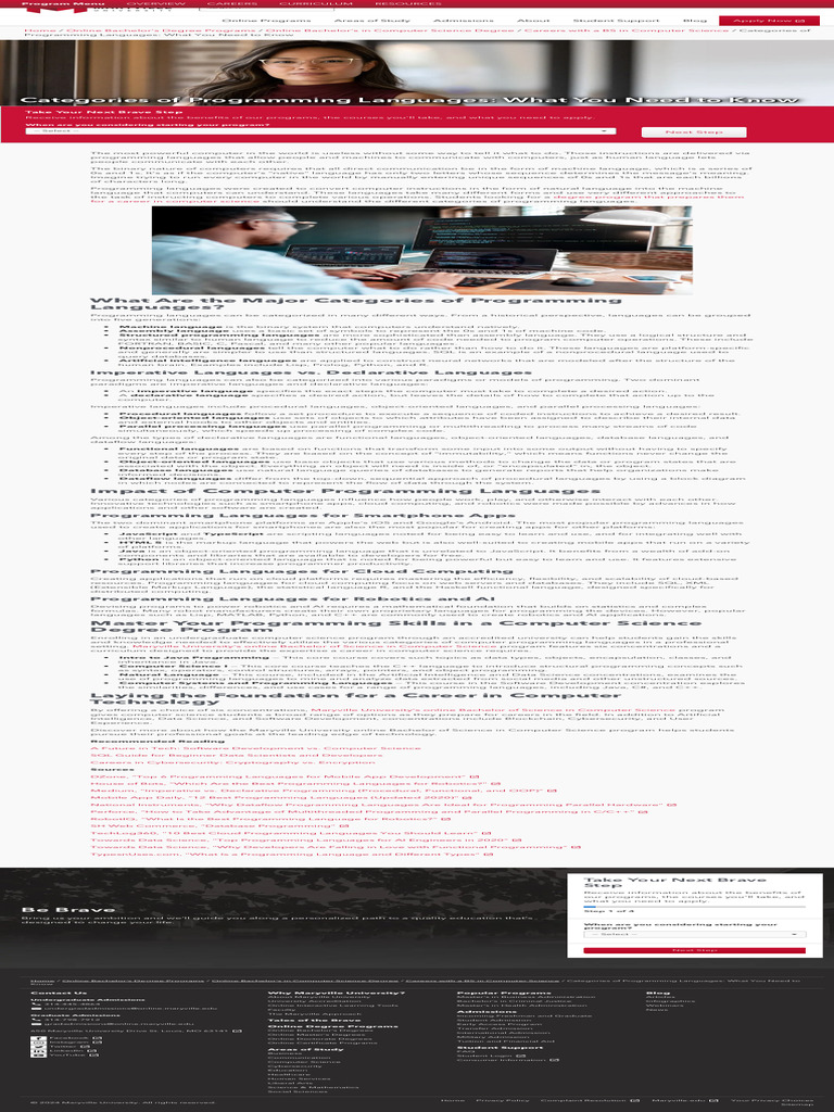 Categories of Programming Languages - What You Need To Know - Maryville ...