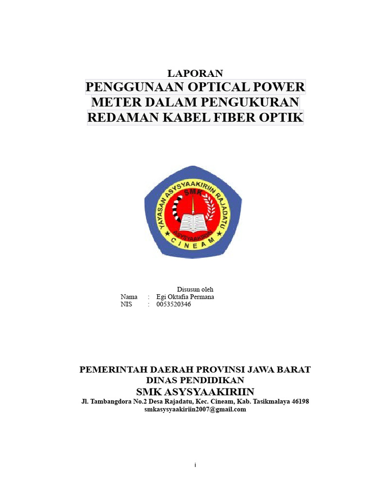 Penggunaan OPM untuk Redaman Fiber Optik | PDF