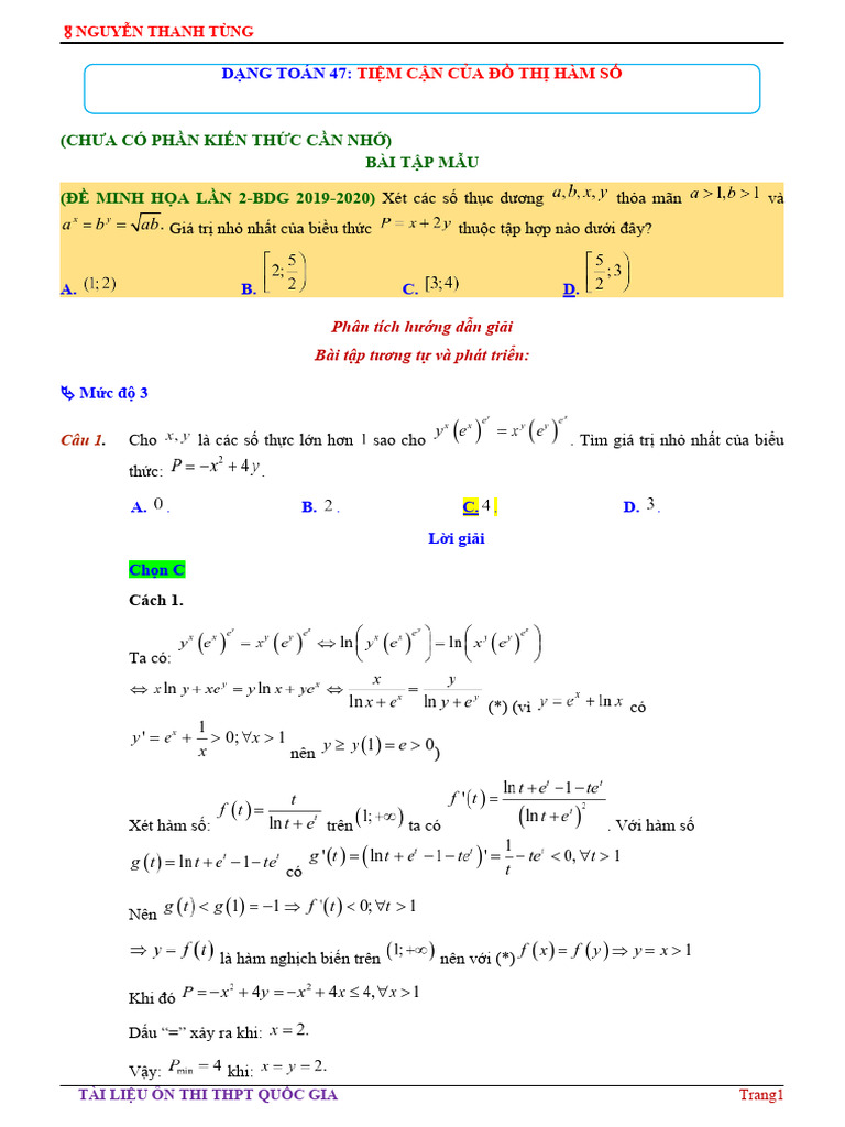 D NG 47 Mũ Logarit VDC Gi I 1 | PDF