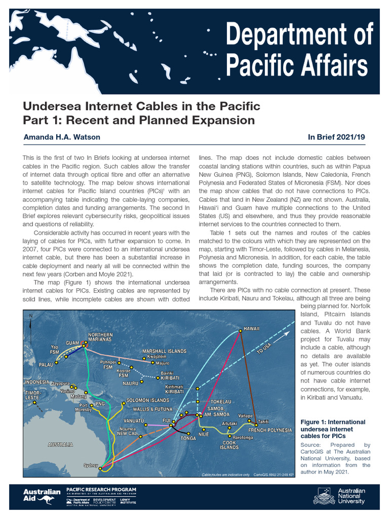 Undersea Internet Cables in The Pacific Part 1 - Recent and Planned ...