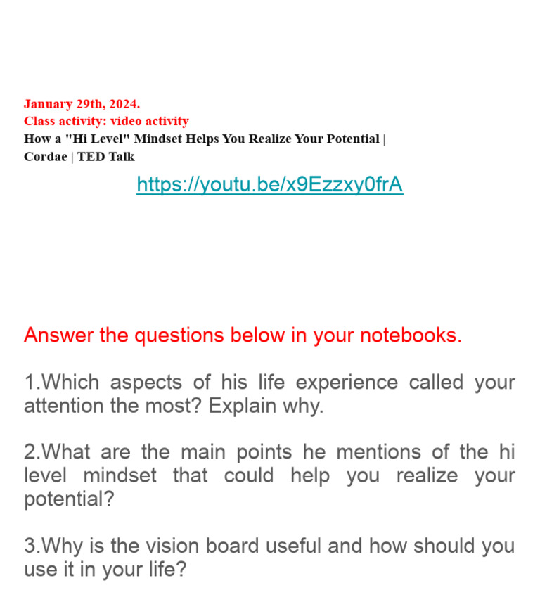 How A - Hi Level - Mindset Helps You Realize Your Potential - Cordae ...
