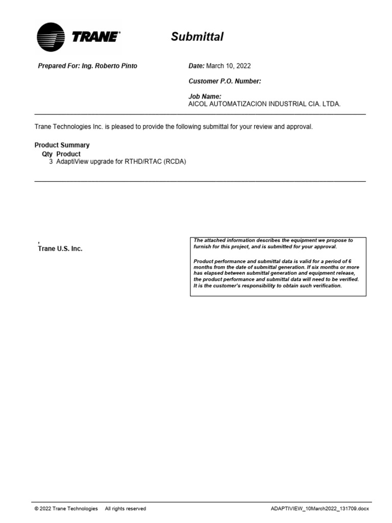 Adaptiview Submittals | PDF | Electrical Engineering | Manufactured Goods