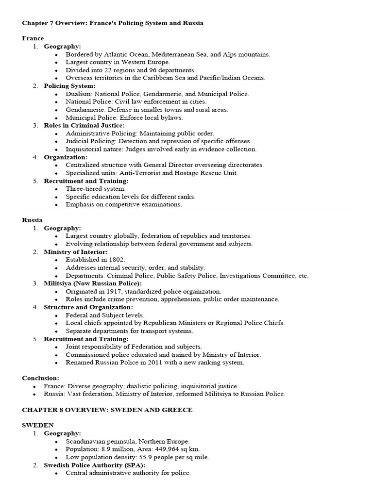 LEA 2 Chapter 7 Overview | PDF | Police | Greece