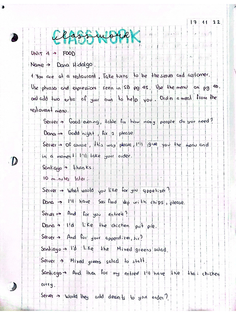 HidalgoDana Classwork | PDF