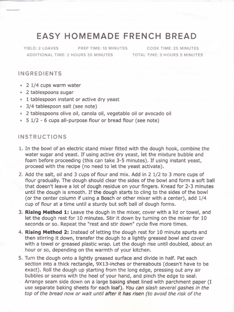 French Bread | PDF