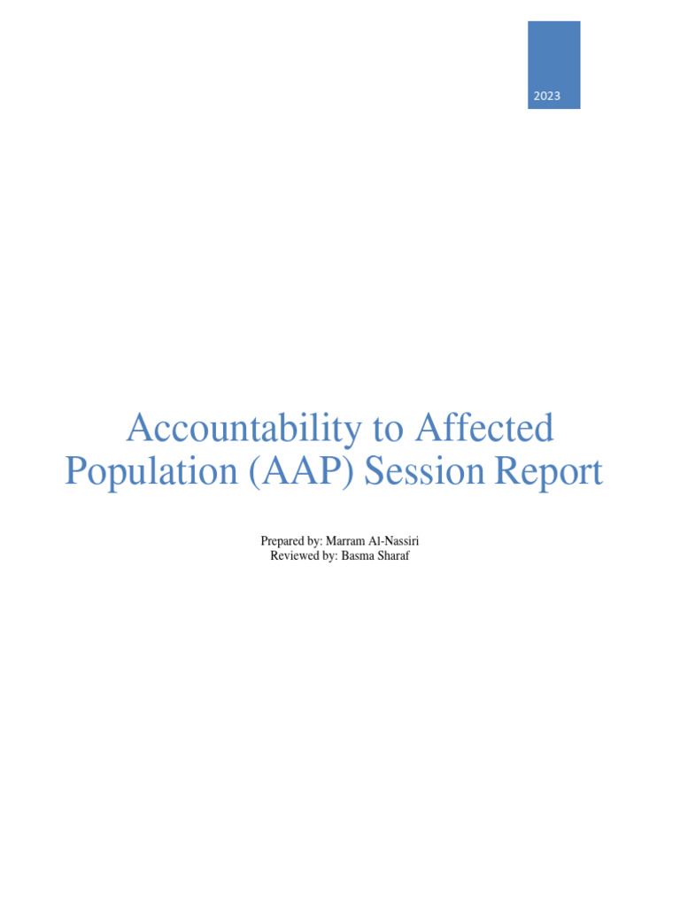 SC AAP Session Report | PDF | Accountability | Business