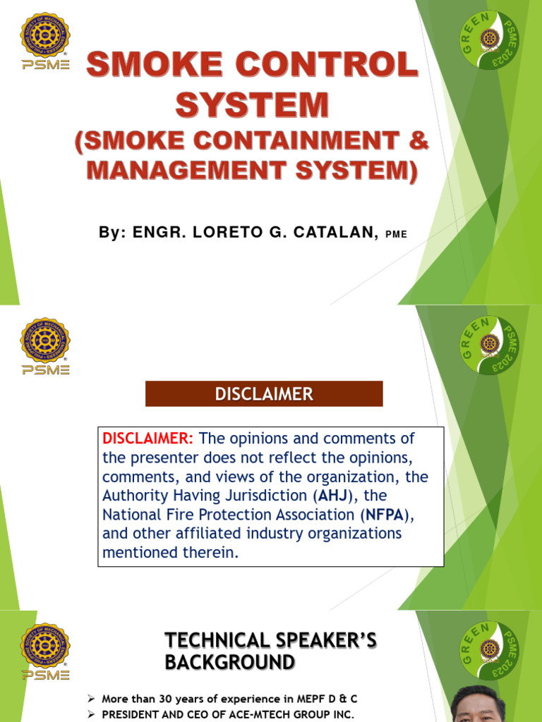 BFP Smoke Control System | PDF | Duct (Flow) | Convection