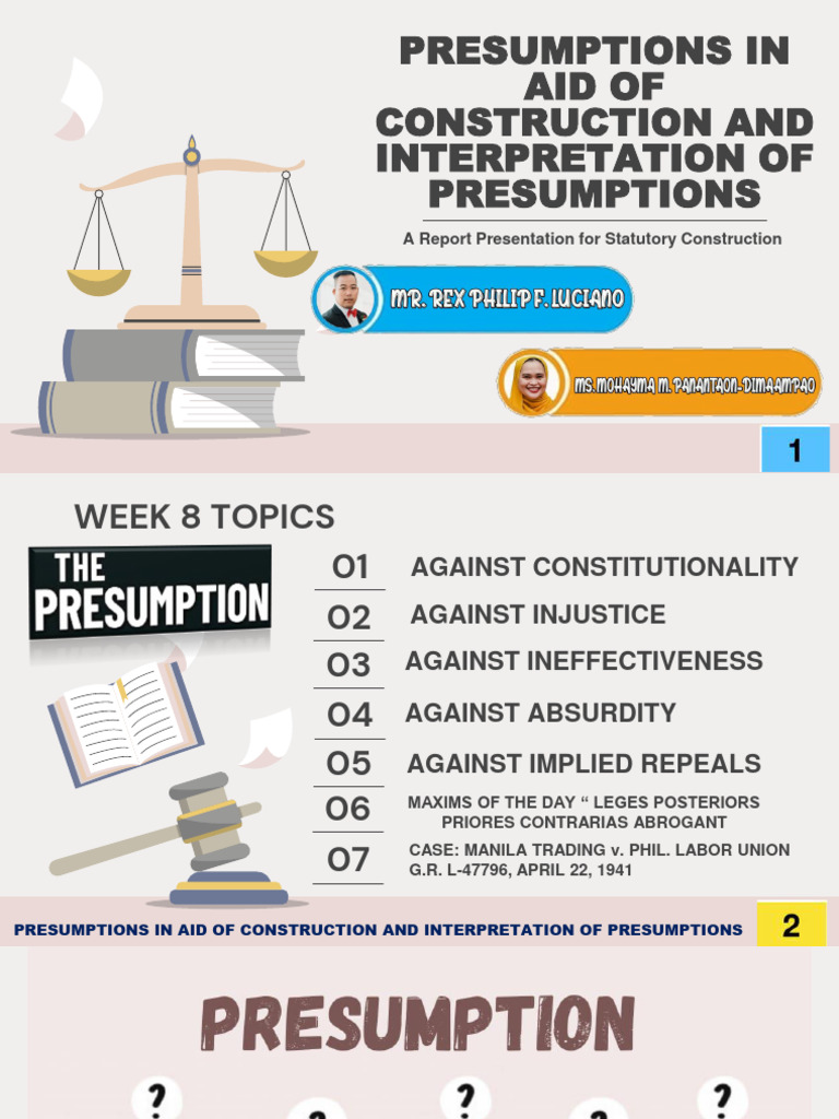 Stat Con Week 8 Presentation | PDF | Repeal | Statutory Interpretation