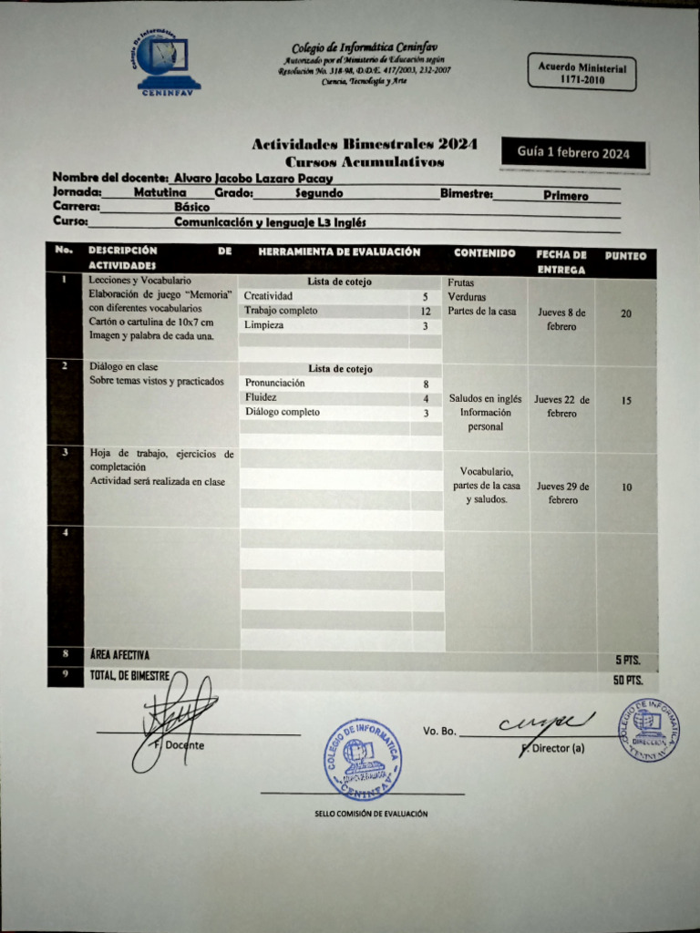 Gu-A 2do Basico 1ra Unidad | PDF