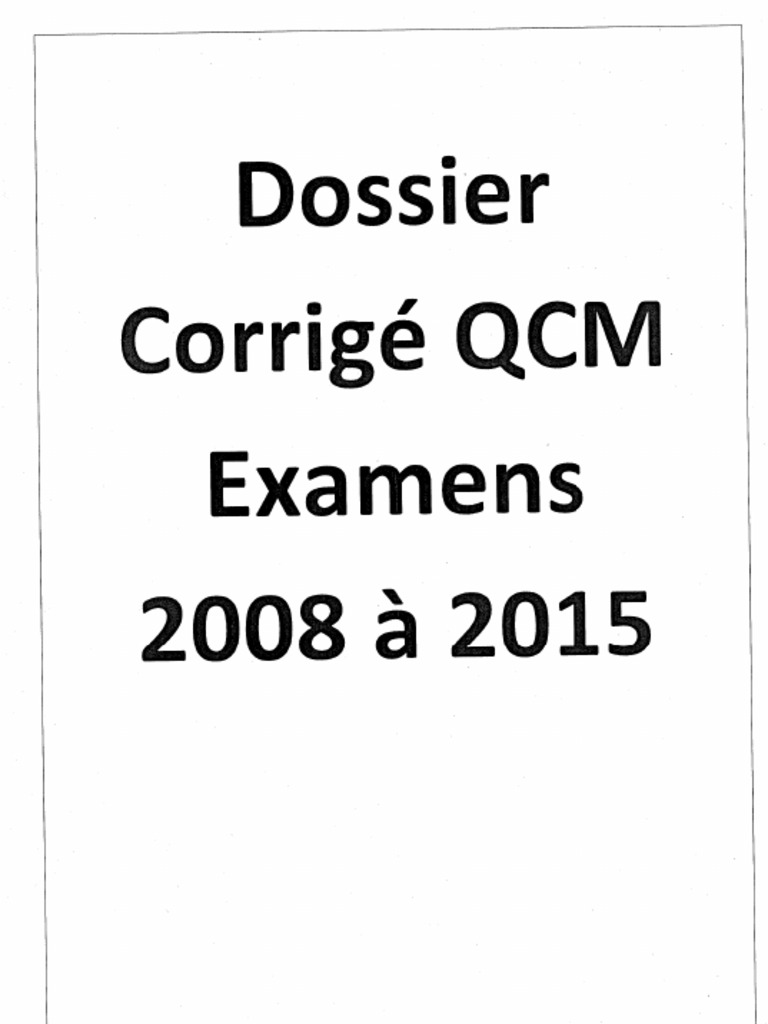 Corrigé QCM 3GCD | PDF