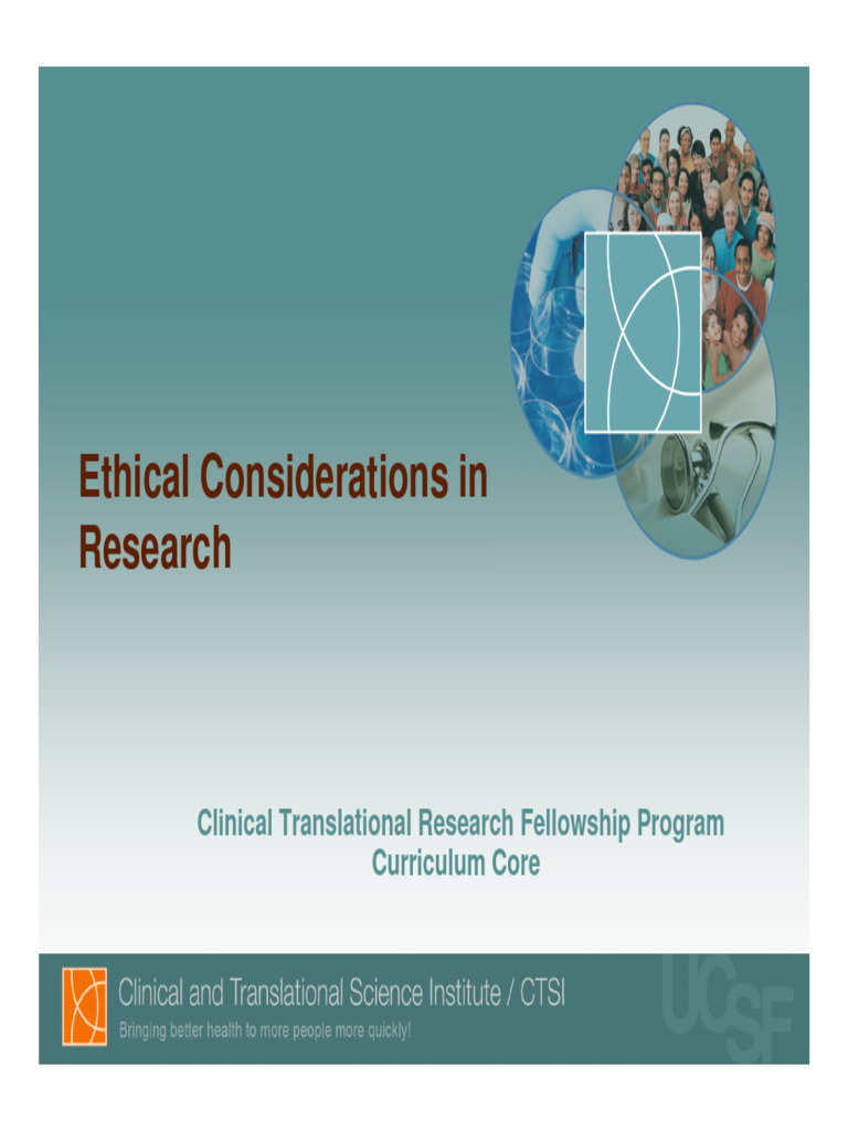 CTRFP Ethical Considerations | PDF | Medicine | Health Care